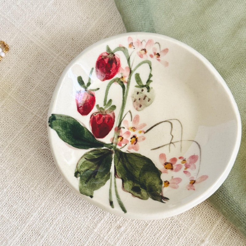 Ceramic Dish Strawberry - Etsy