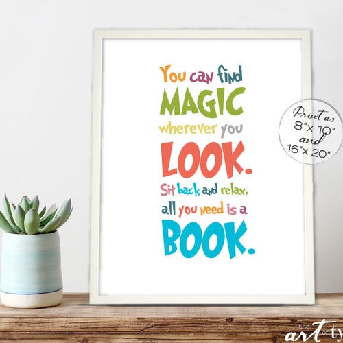 COOL Kids Read Books Read Quote Sign Book Lover Gift Kids | Etsy
