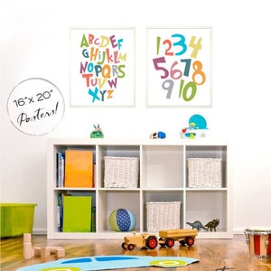 Alphabet Print Poster Abc's INSTANT DOWNLOAD 16x20 Preschool Printable ...