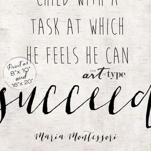 Maria Montessori Quote Education Print INSTANT Download 8x10, 16x20 ...