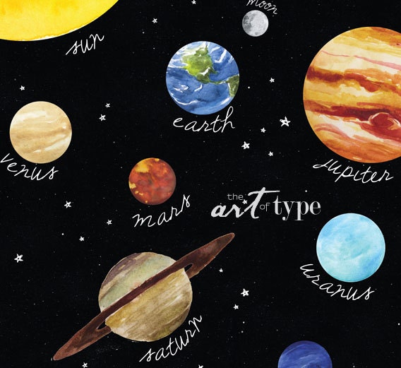 Solar System Planets Poster Print INSTANT DOWNLOAD 8x10 16x20 - Etsy