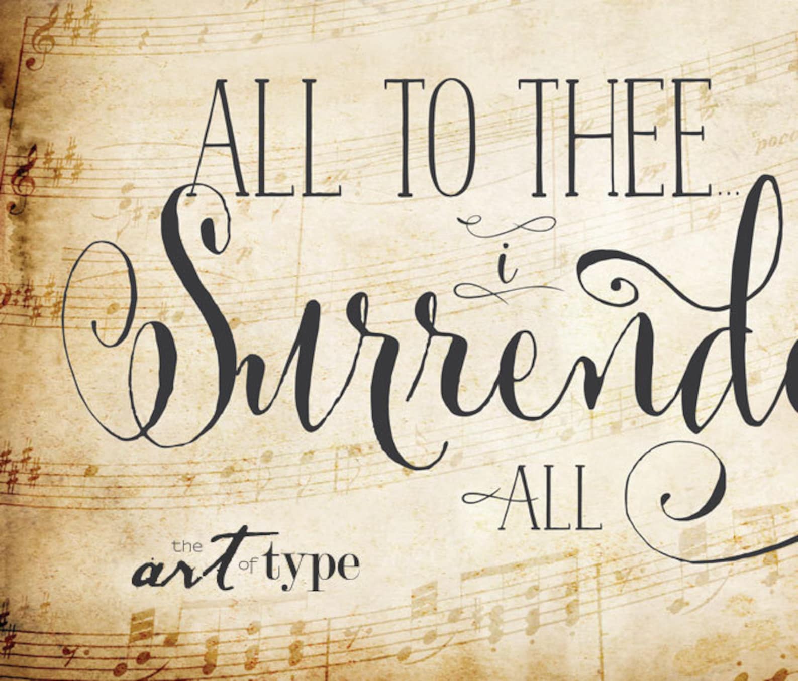 I Surrender All Hymn Print Quote INSTANT DOWNLOAD 8x10 - Etsy