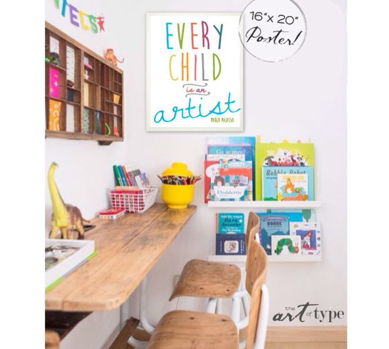 Every Child is an Artist Print Poster INSTANT DOWNLOAD 8x10 | Etsy