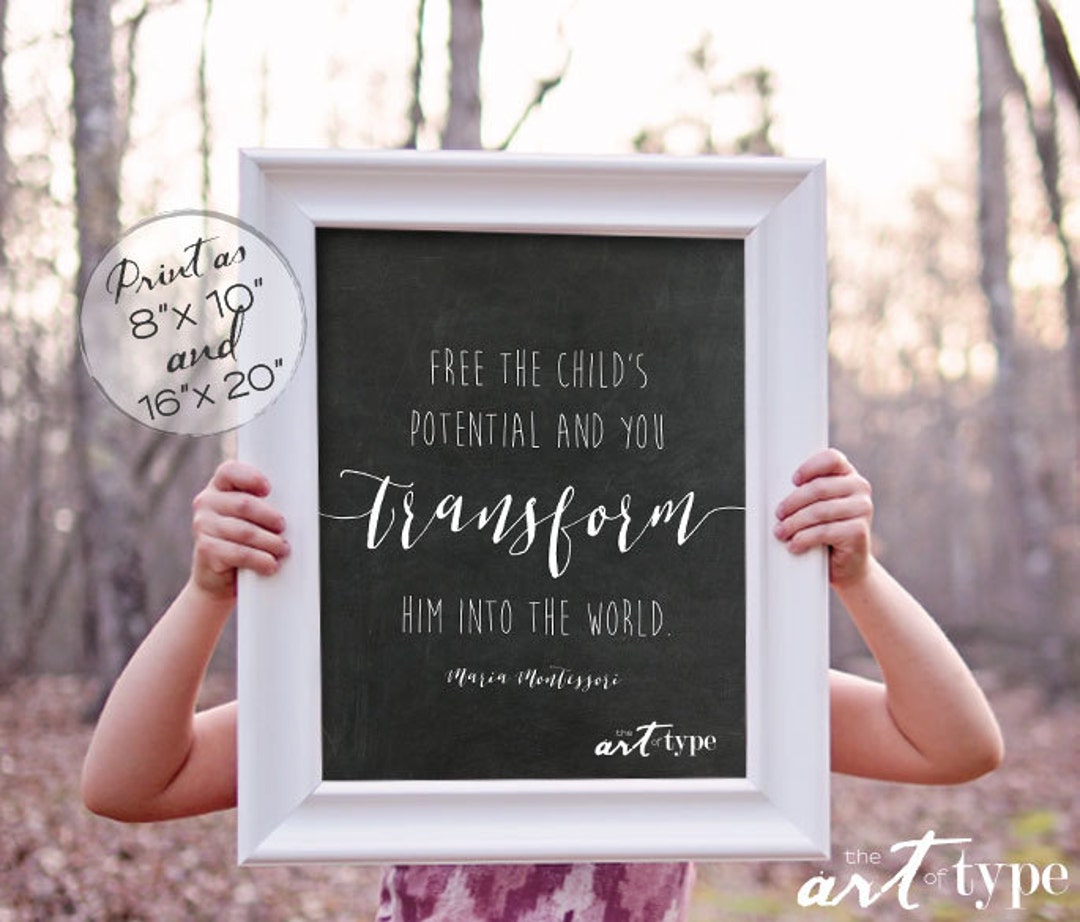 Montessori Quote Printable Poster INSTANT Download 8x10, 16x20 Prints ...