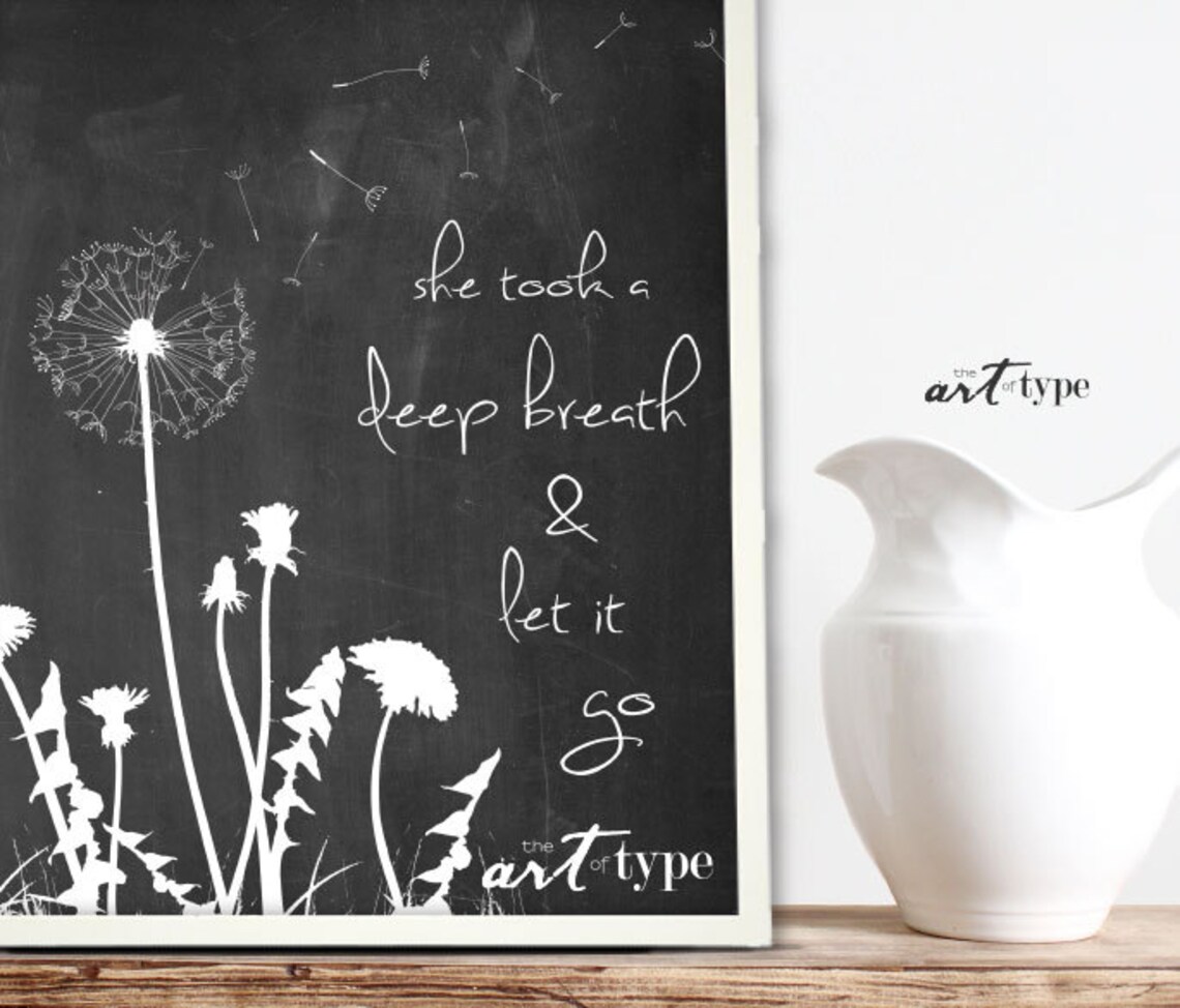 She Let It Go Print She Took Deep Breath INSTANT DOWNLOAD - Etsy
