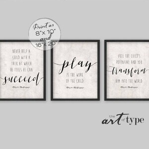 Maria Montessori Quote Education Print INSTANT Download 8x10, 16x20 ...