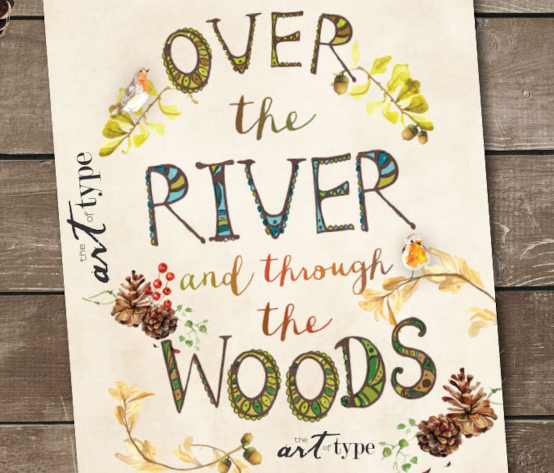 Over the River Through the Woods Print INSTANT DOWNLOAD 8x10 - Etsy