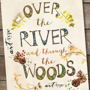 Over the River Through the Woods Print INSTANT DOWNLOAD 8x10 Printable ...