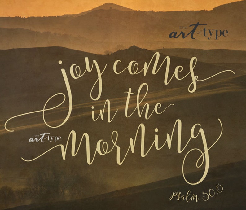 Joy Comes in the Morning Print Sunrise Mountains INSTANT - Etsy
