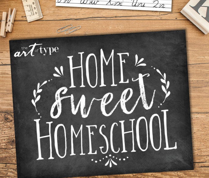 Home Sweet Homeschool Sign Print INSTANT DOWNLOAD 8x10 Printable ...