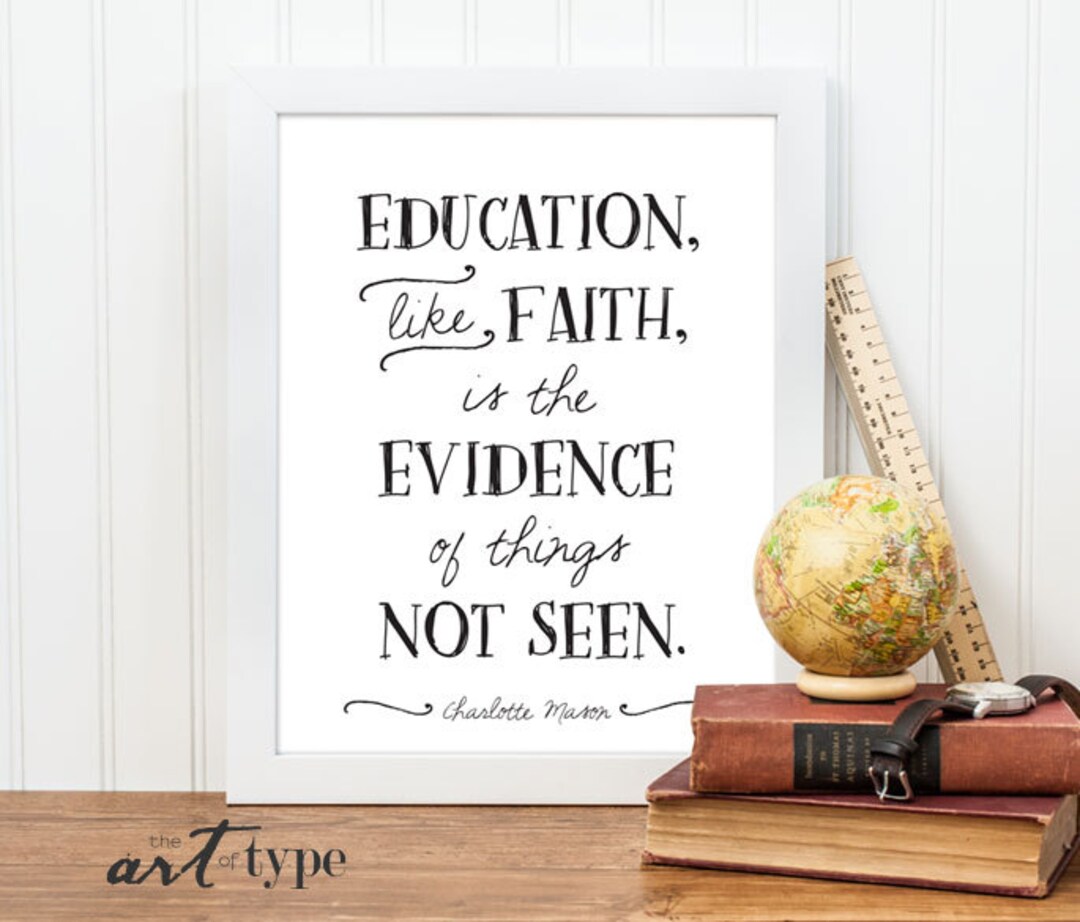 Charlotte Mason Quote Print, Education Faith Print INSTANT Download ...