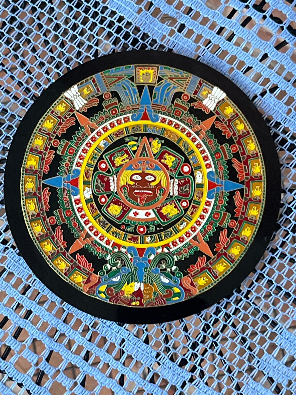 Aztec Calendar Sun Stone Wall Hanging - Etsy