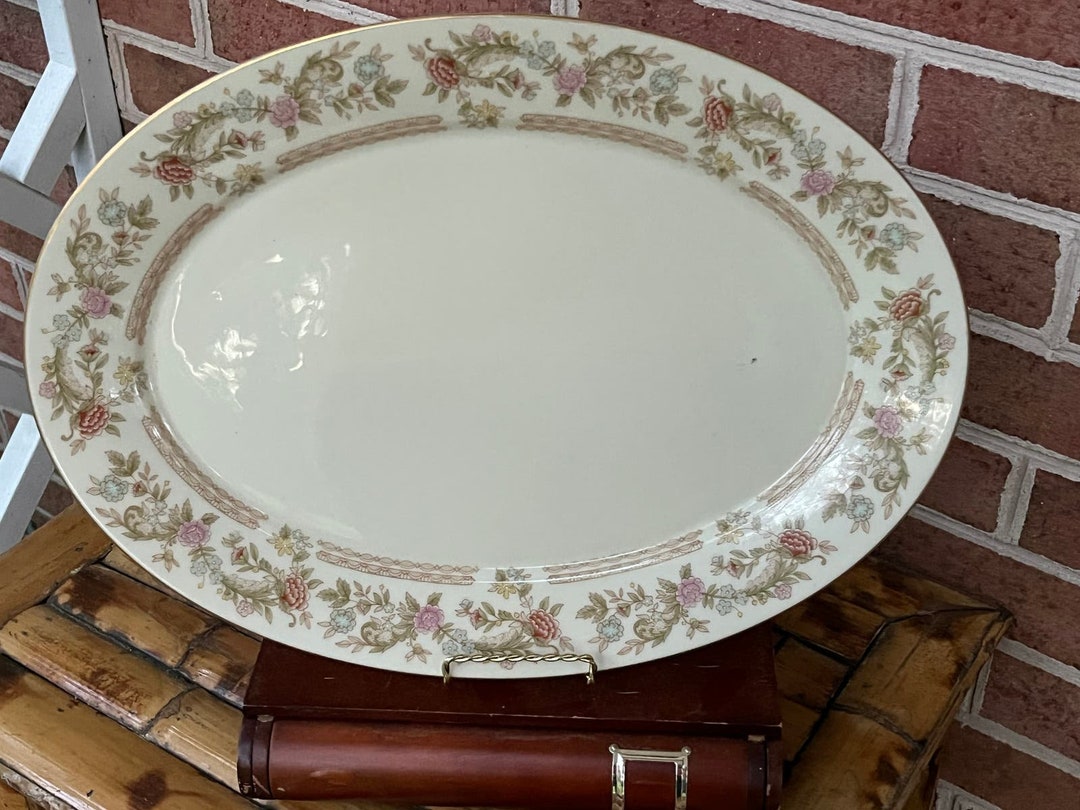 Vintage Lenox Oval Serving Plate Platter Large 16 Helmsley Floral - Etsy