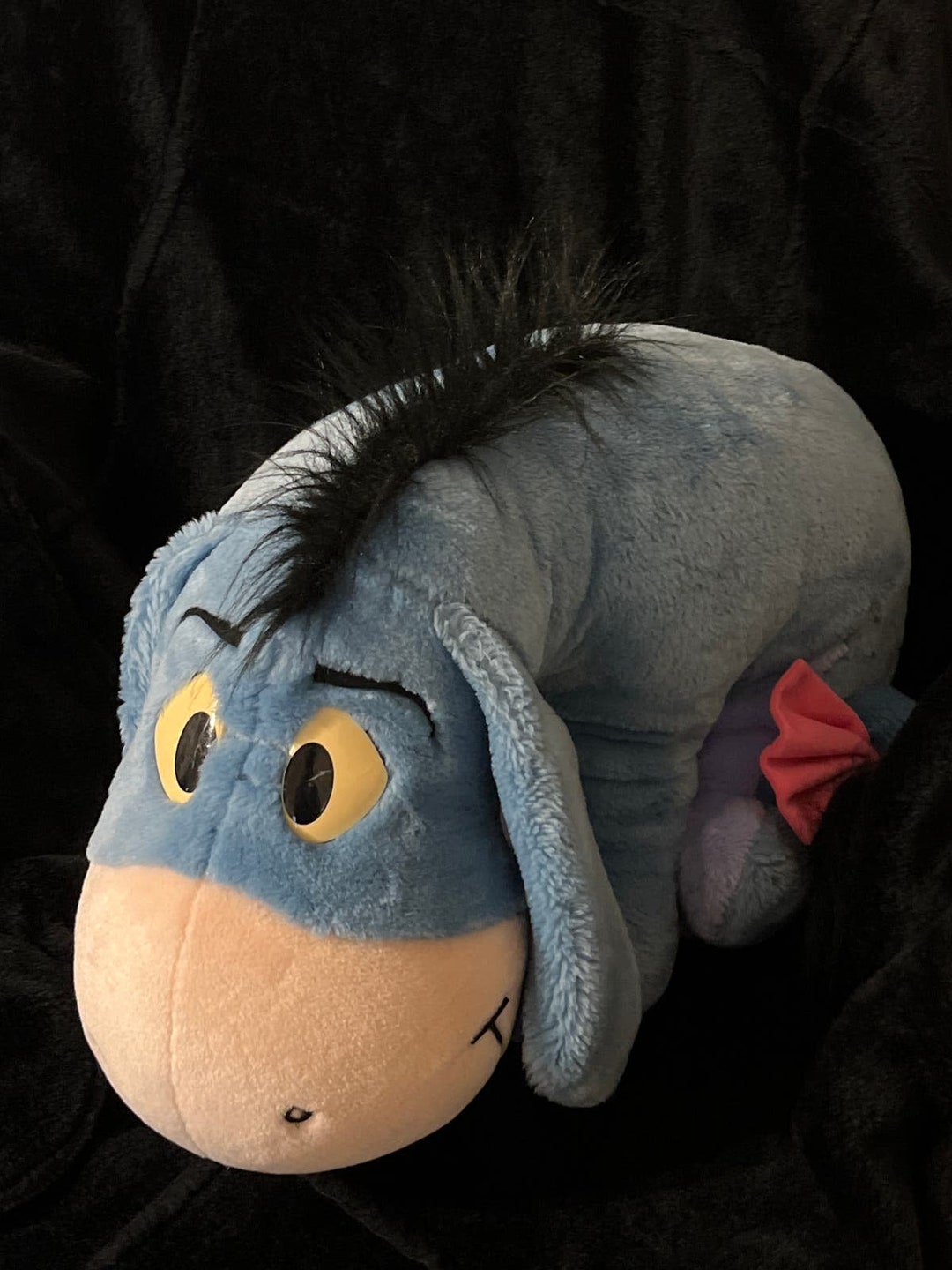 Vintage Disney EEYORE Plush Stuffed Blue Donkey Large Detachable Tail.0 ...