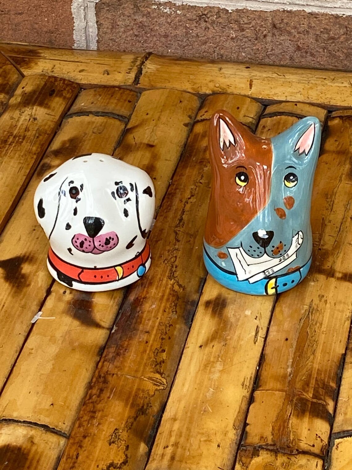 Vintage Dogzilla Salt and Pepper Shakers DOGS Candance Reiter Designs - Etsy