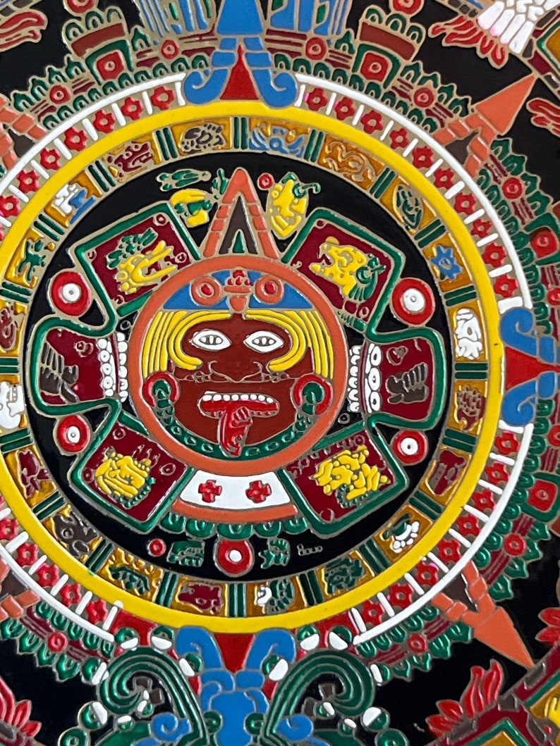 Aztec Calendar Sun Stone Wall Hanging - Etsy