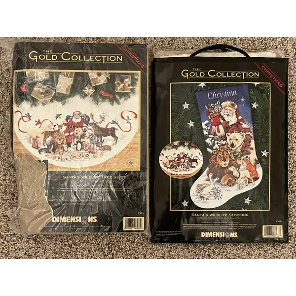 Gold Collection Kit Dimensions Santa Cross Stitch - Etsy