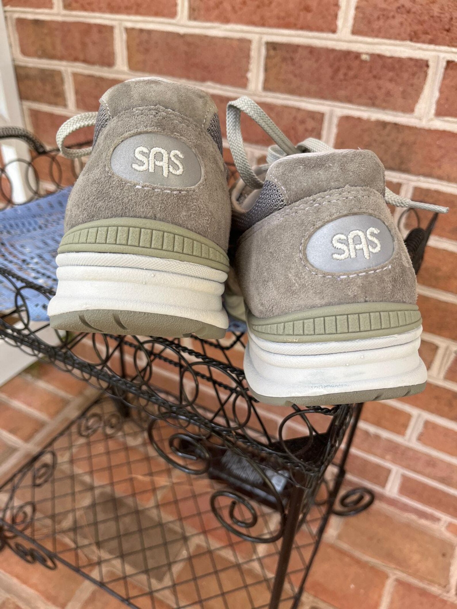 SAS Men Journey Mesh Suede Everyday Sneaker Comfort Walking Shoes Gray ...