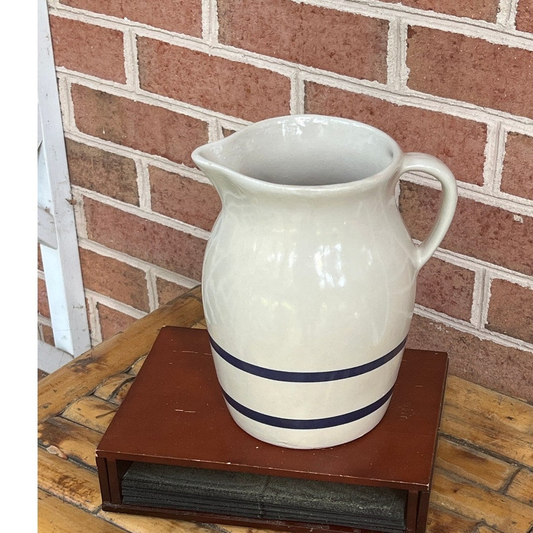Vintage LARGE Robinson Ransbottom 2 Quart Pitcher Hand Crafted / Hand ...
