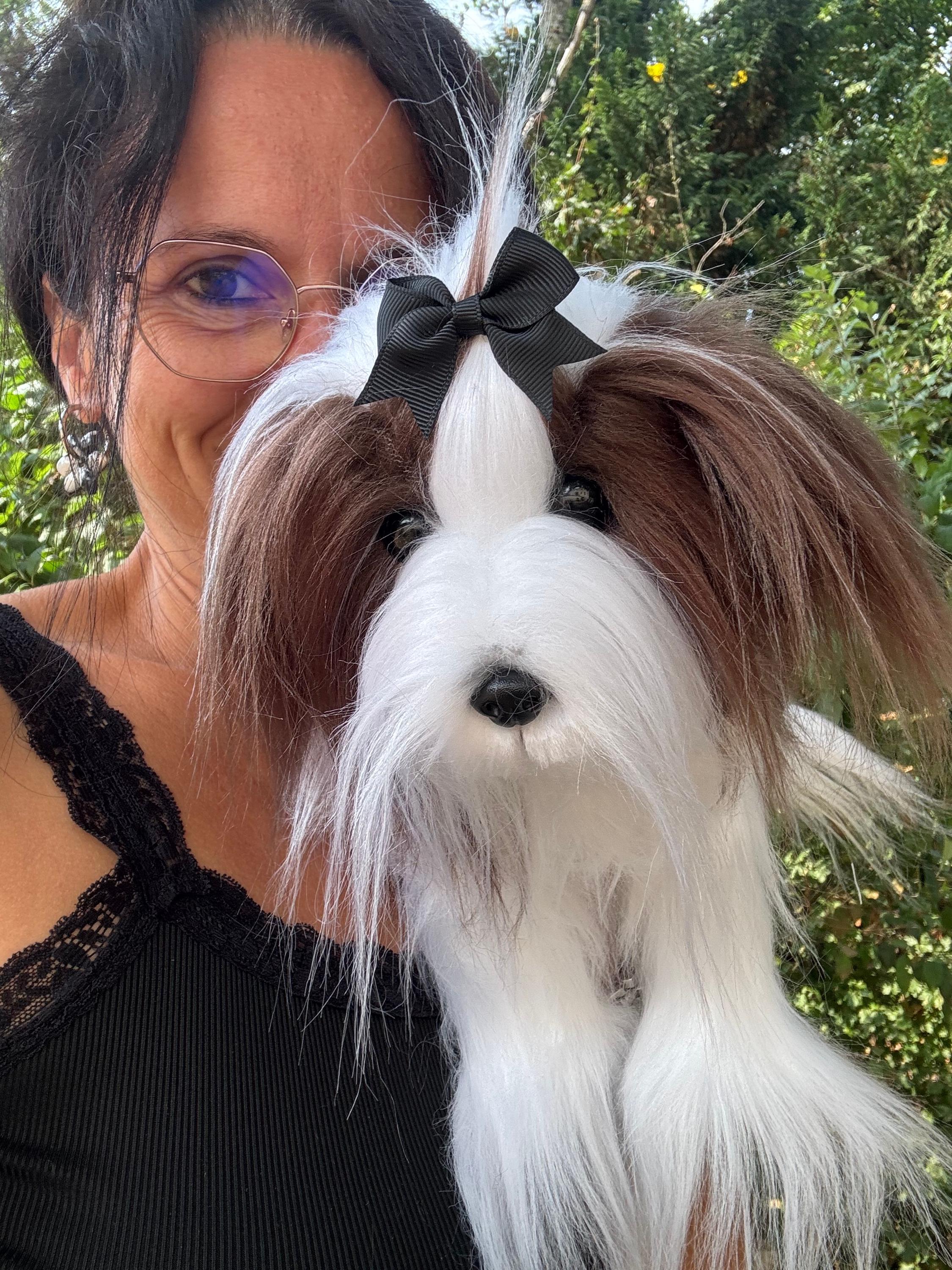 Handmade Realistic Shih Tzu Collectible Dog – Melba | Lifelike Faux Fur ...