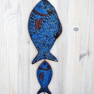 Fish Ornament Ceramic Fish Blue Fish Wall Decor Ceramic - Etsy
