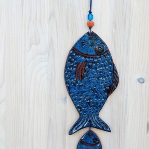 Fish Ornament Ceramic Fish Blue Fish Wall Decor Ceramic - Etsy