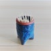 Blue Q-tip Holder, Small Ceramic Bathroom Container, Blue Toothpick ...