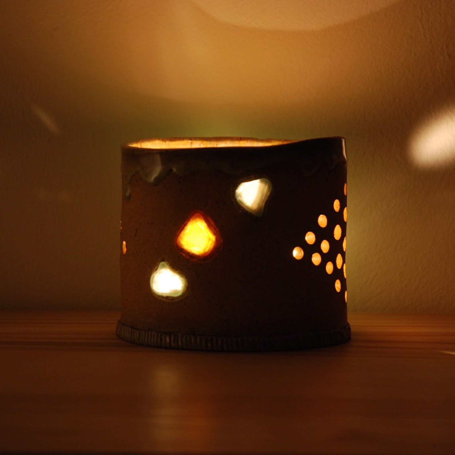 Ceramic Candle Lantern, Pottery Lantern, Candle Holder, Luminaire ...