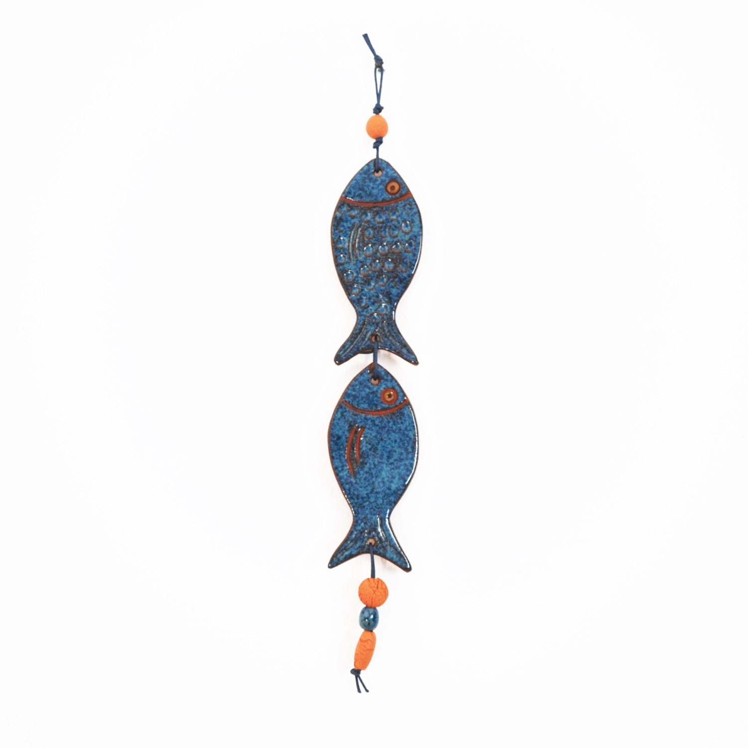 Fish Ornament, Ceramic Fish, Blue Fish, Wall Decor, Wall Hanging, Beach ...