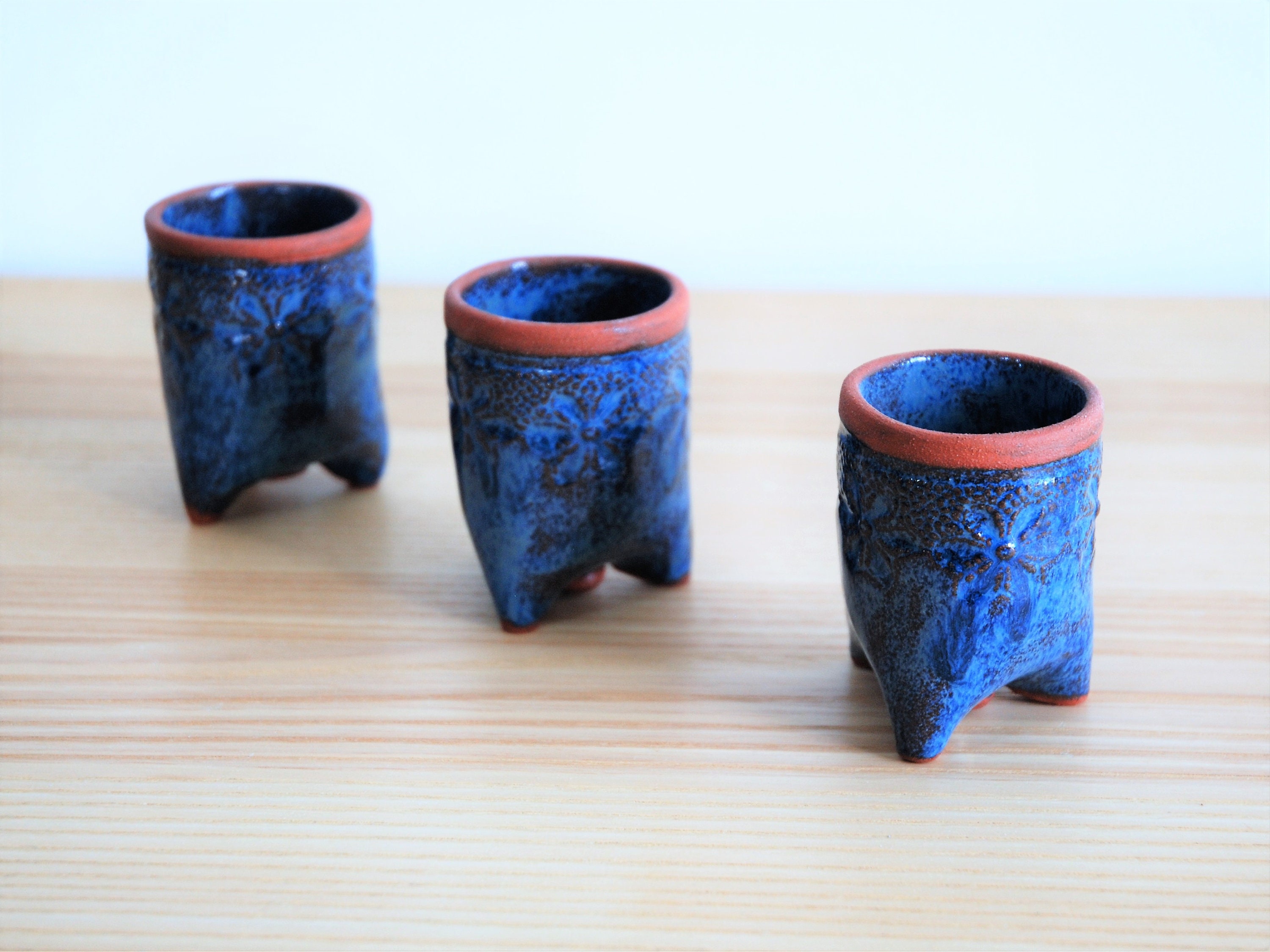 Blue Q-tip Holder, Small Ceramic Bathroom Container, Blue Toothpick ...