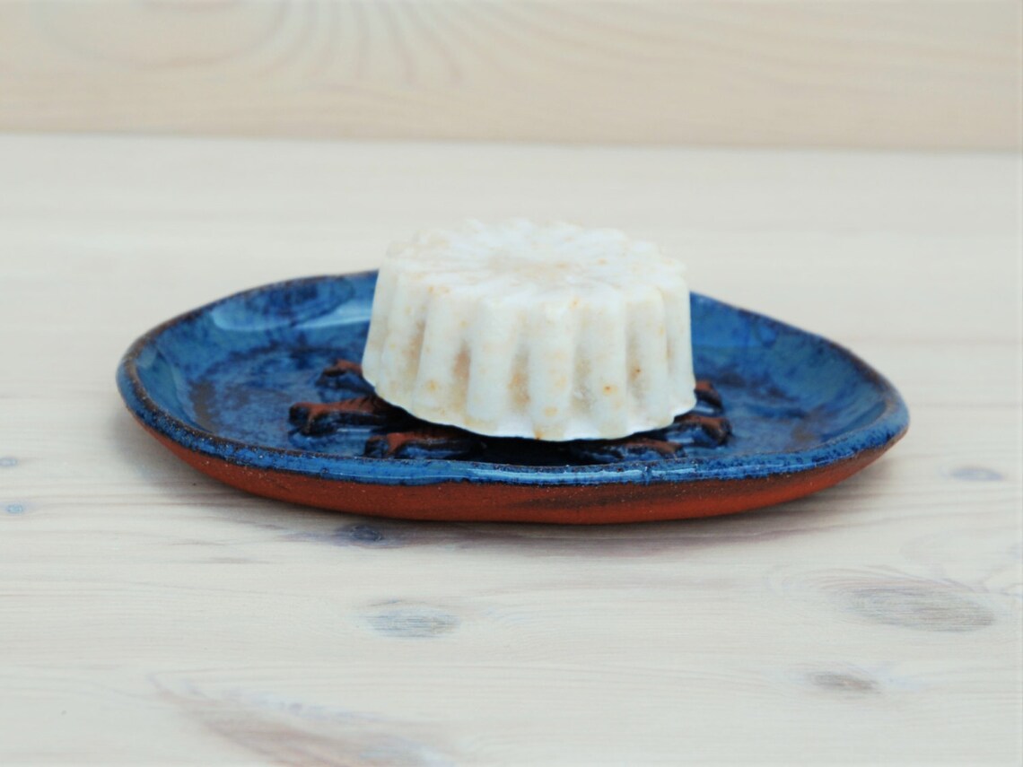 Handmade Ceramic Fish Soap Dish, Blue Bathroom Decor - Etsy