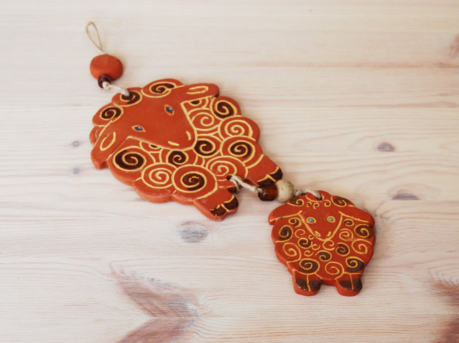 Ceramic Sheep Terracotta Sheep Wall Decor Wall Hangings - Etsy