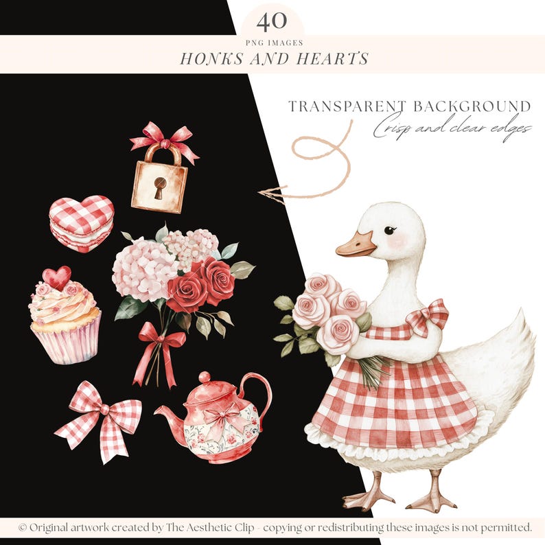 Silly Goose Clipart | Valentines Day Geese | Romantic Graphics ...