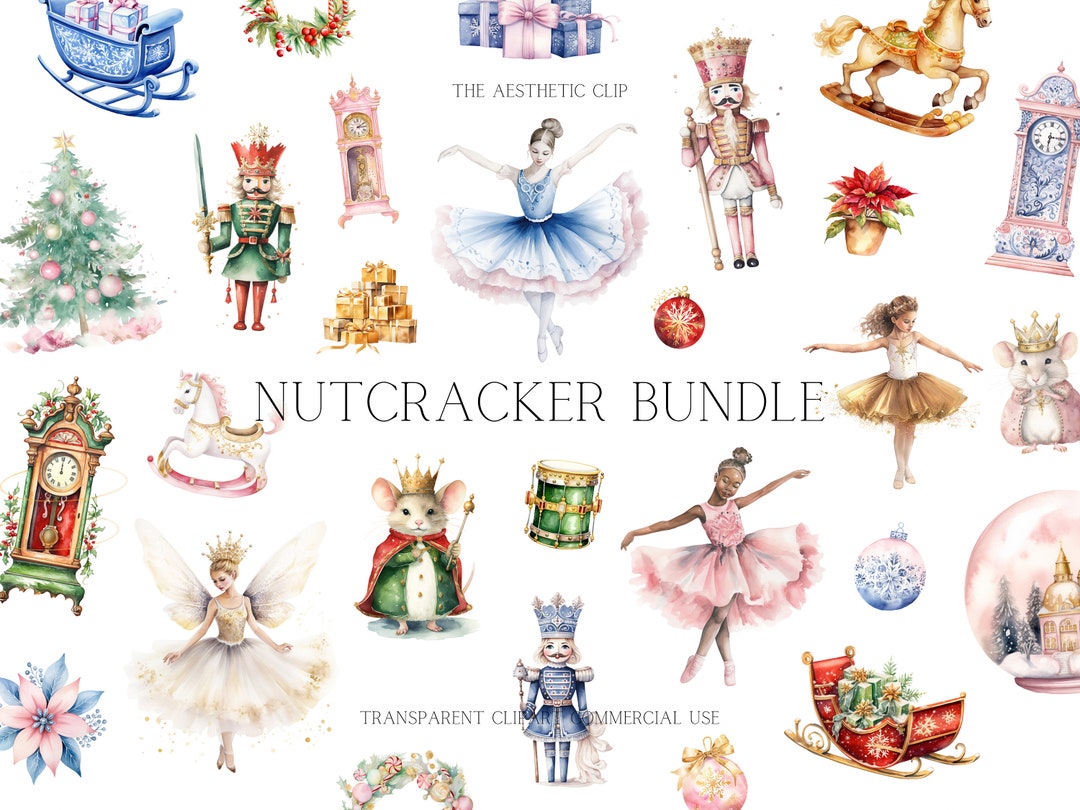 Nutcracker Christmas Clipart Bundle 45 PNG Watercolour Christmas ...