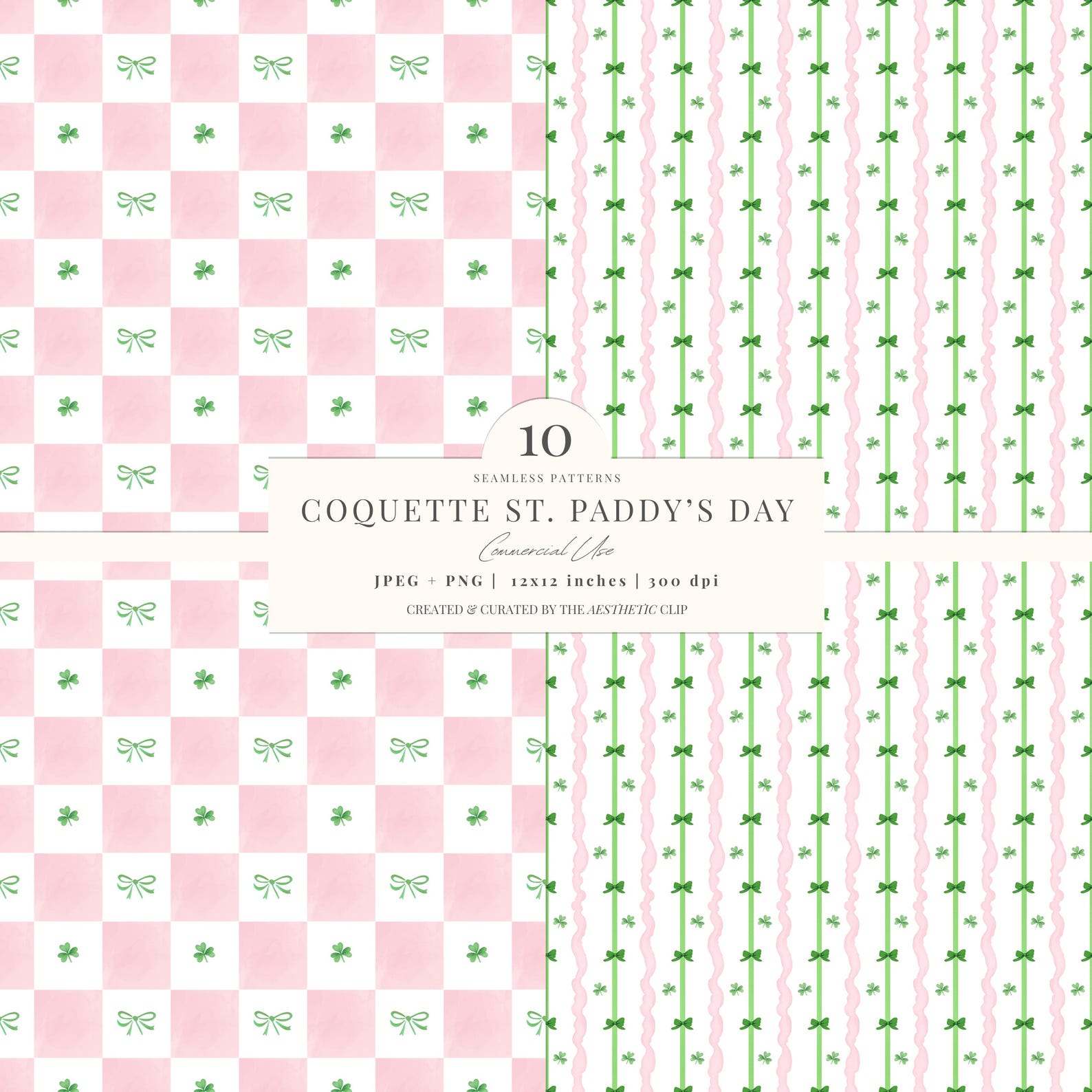 Saint Patrick's Day Digital Paper | St. Paddy's Day Pattern | Shamrock ...