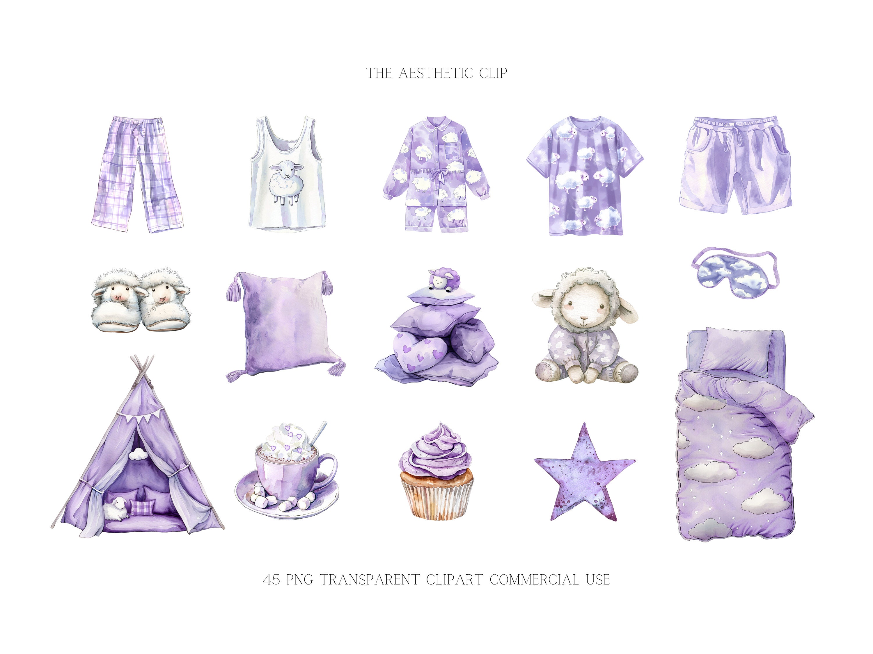 Pyjama Party Clipart Sleepover PNG Cozy Bedtime Cute Slumber Party ...