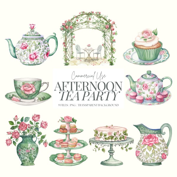 High Tea Clip Art - Etsy