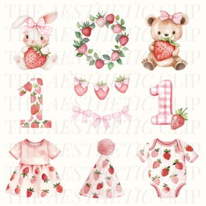 Berry First Birthday | Transparent Png | Strawberry Clipart | Berry ...