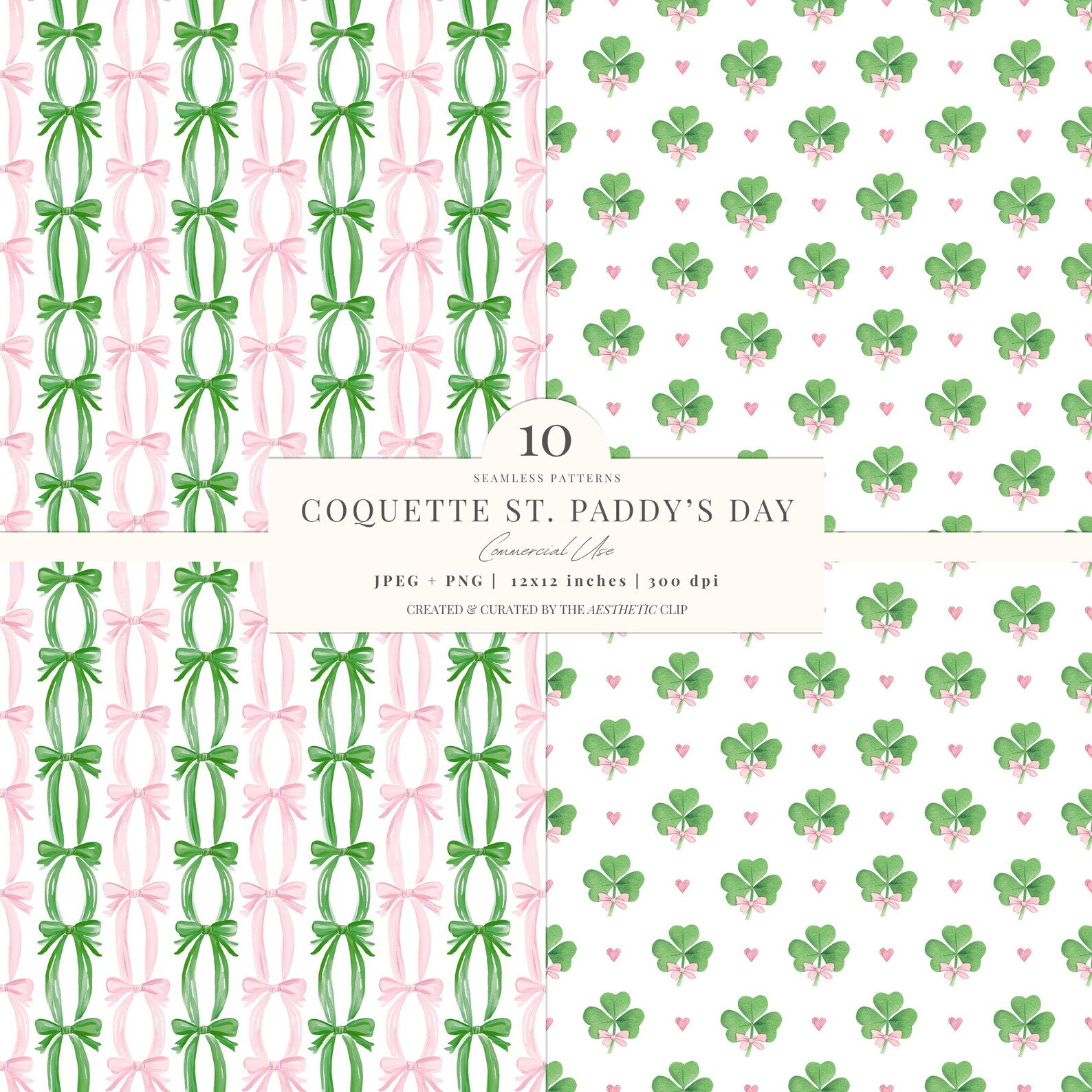Saint Patrick's Day Digital Paper | St. Paddy's Day Pattern | Shamrock ...
