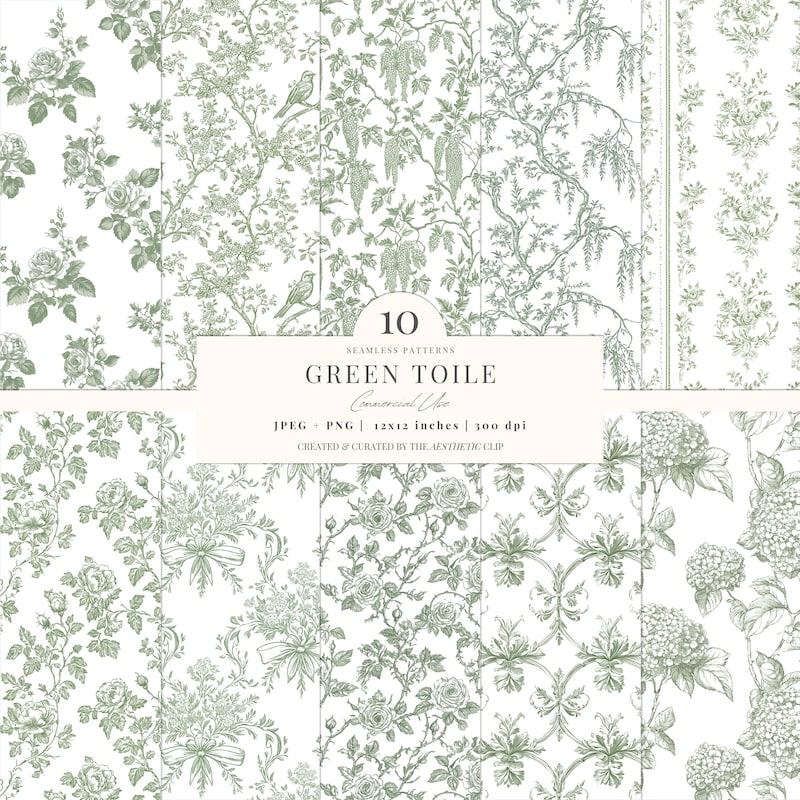 Toile Green Images Download - Etsy