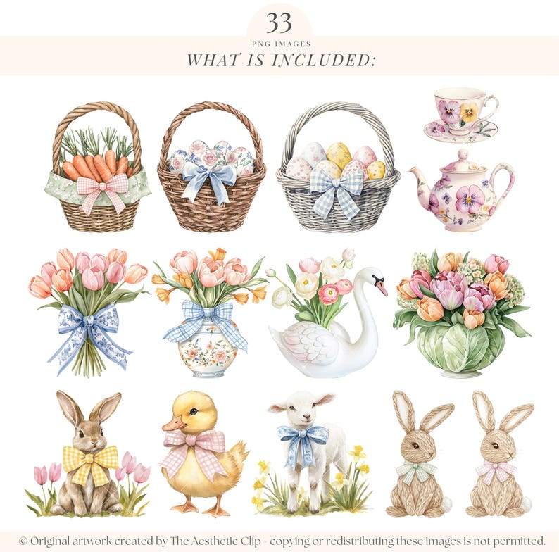 Easter Clipart | Grandmillenial Easter PNG | Spring Planner PNG ...