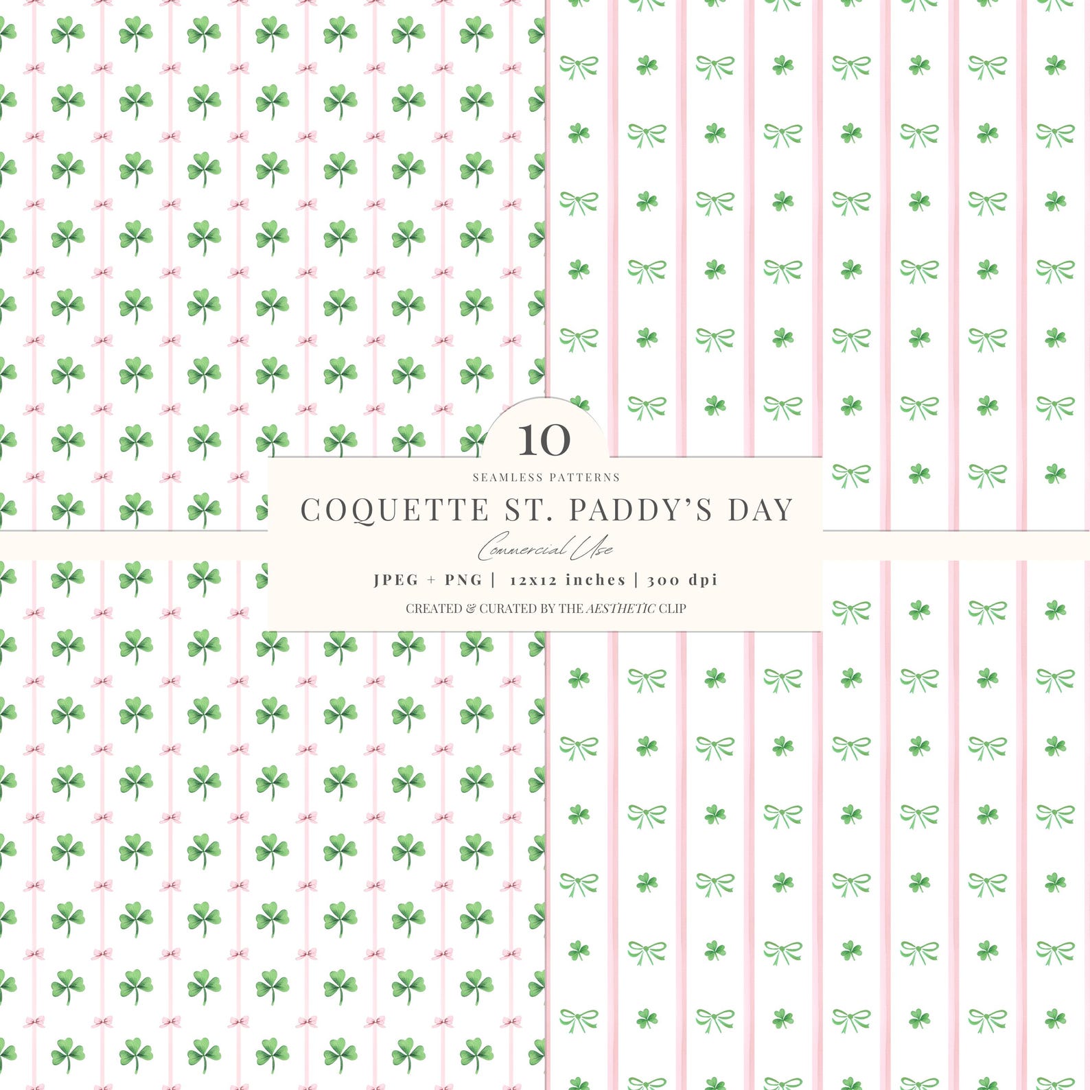 Saint Patrick's Day Digital Paper | St. Paddy's Day Pattern | Shamrock ...