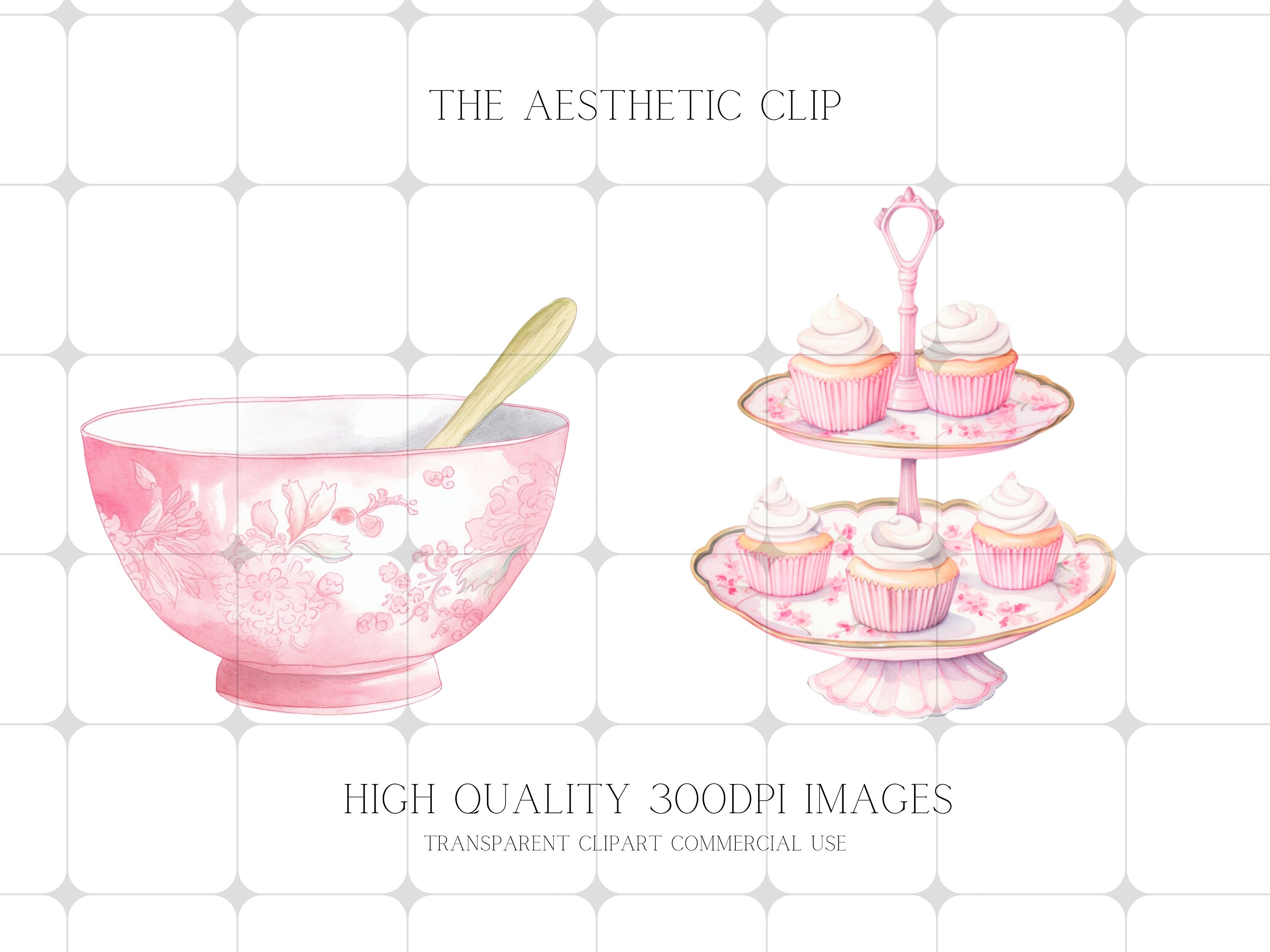 Baking Clipart Pink Baking PNG Watercolour Baking Chinoiserie Cooking ...