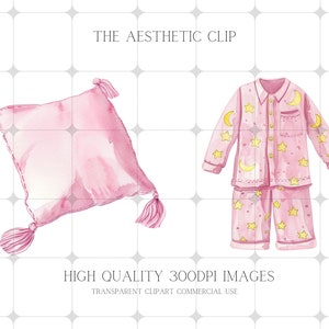 Pyjama Party Clipart Sleepover PNG Cozy Bedtime Pink Slumber Party ...