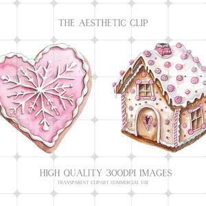 Pink Gingerbread Clipart Gingerbread PNG Pink Christmas Christmas ...