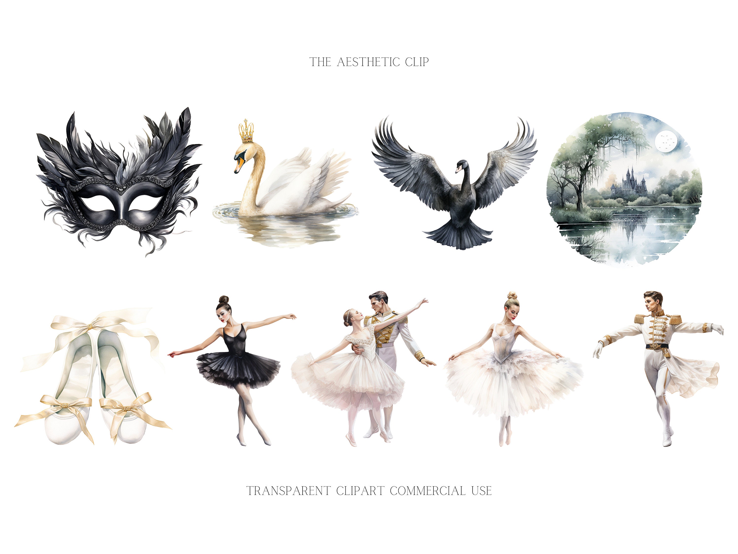 Swan Lake Ballet Clipart Ballet PNG Ballerina Graphic Swan Lake Bundle ...