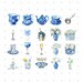Blue Afternoon Tea Clipart Teapot PNG Chinoiserie High Tea Bridal ...