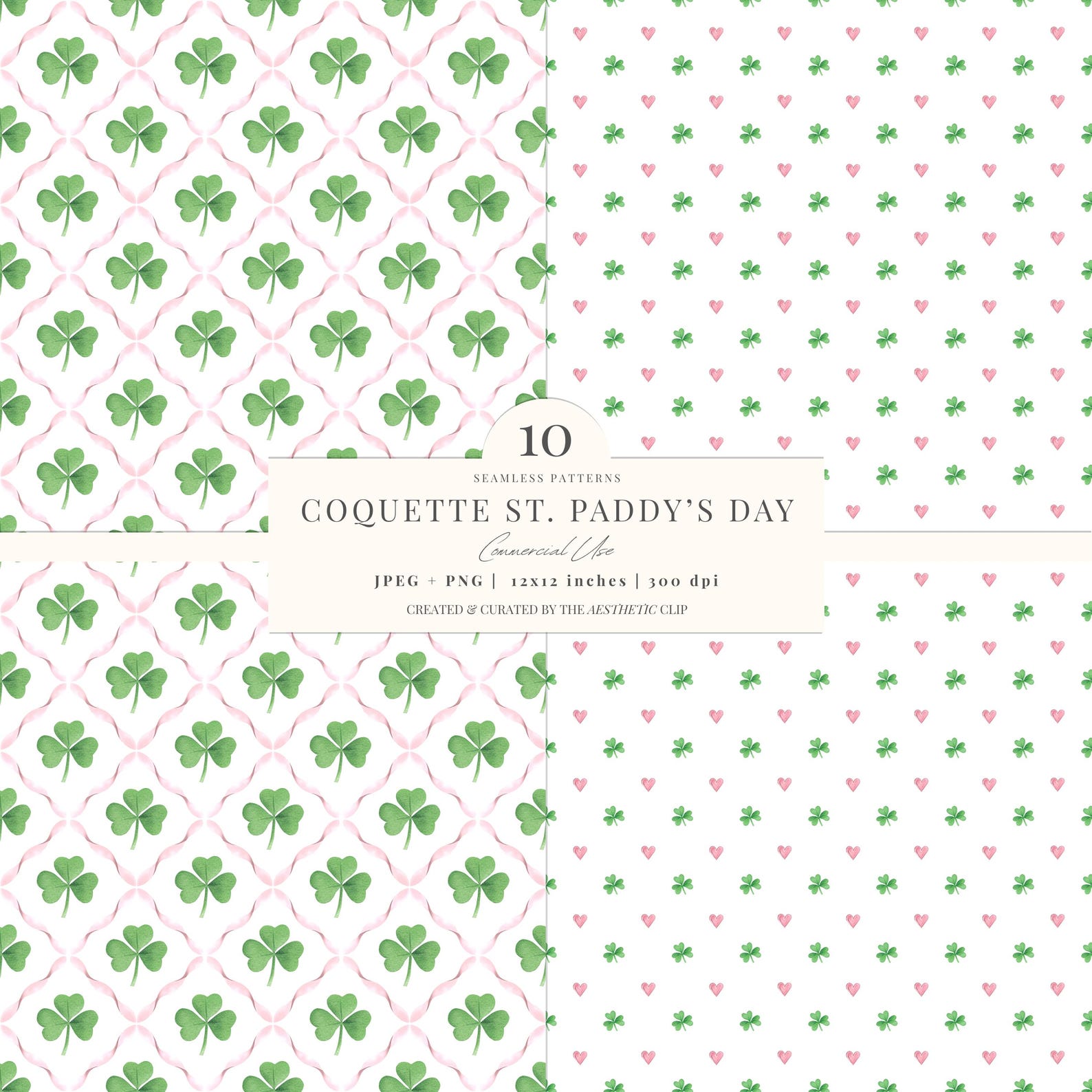 Saint Patrick's Day Digital Paper | St. Paddy's Day Pattern | Shamrock ...