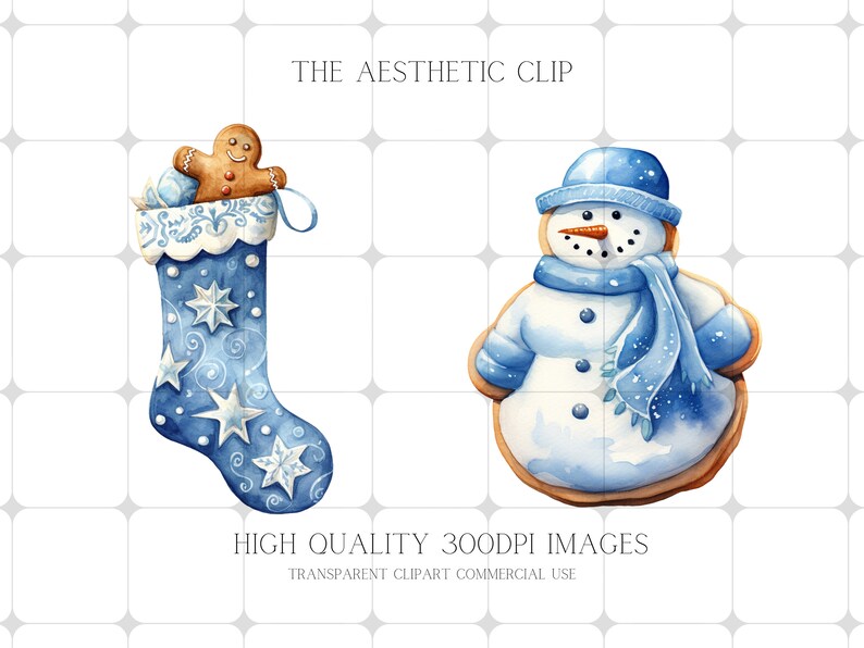 Blue Gingerbread Clipart Gingerbread PNG Blue Christmas Christmas ...