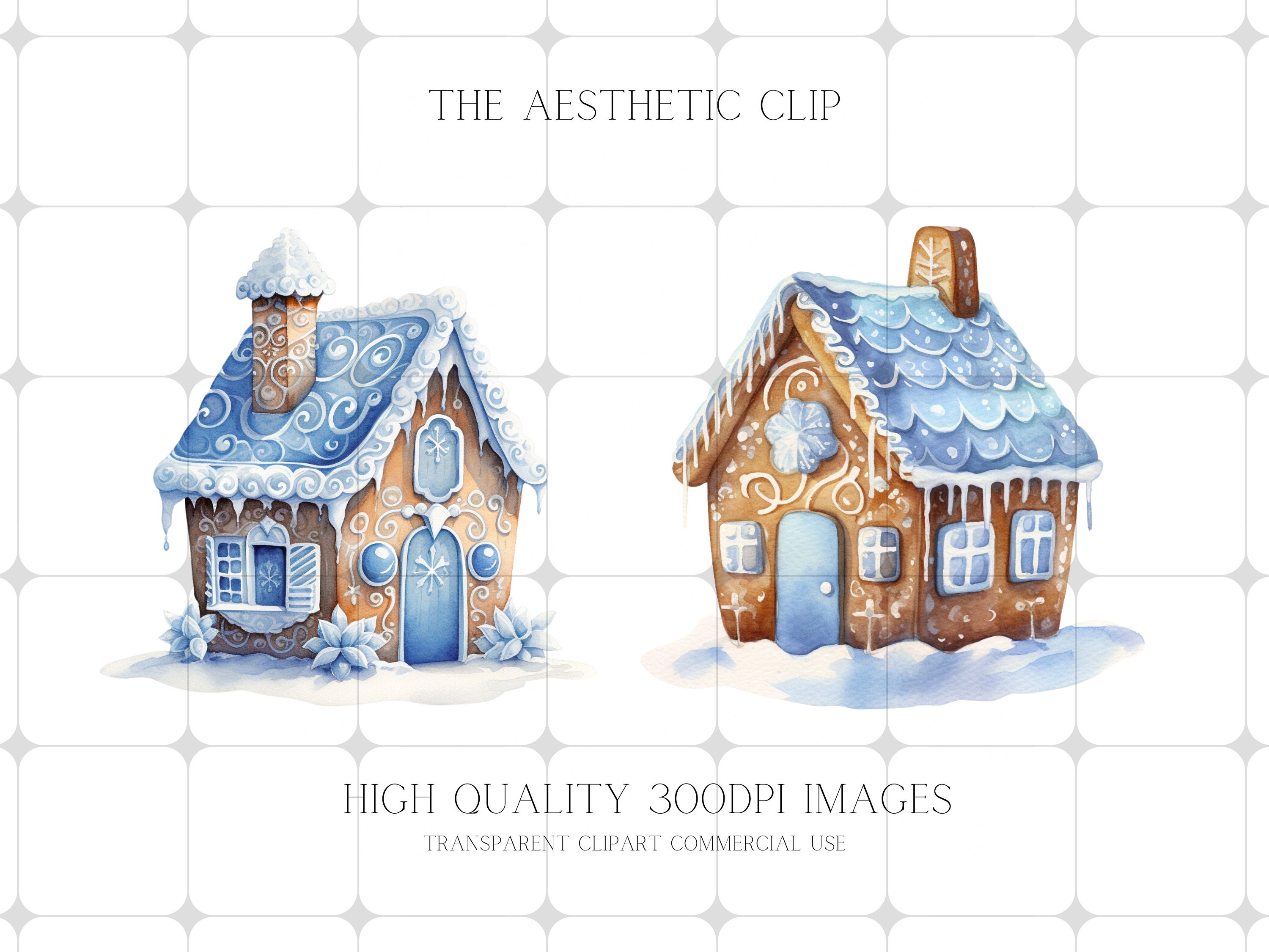 Blue Gingerbread Clipart Gingerbread PNG Blue Christmas Christmas ...